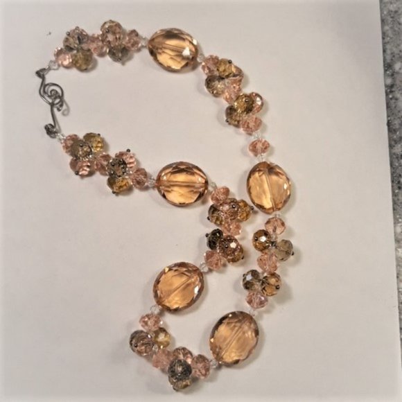 Pink Crystal | Jewelry | Vintage Sterling Pink Crystal Necklace | Poshmark